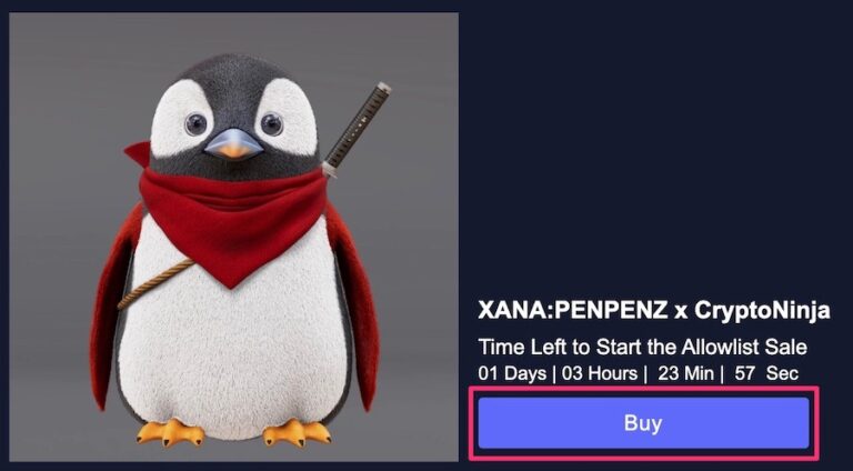 【NFT】XANA:PENPENZ（ザナ：ペンペンズ）とは？特徴と買い方、優先購入権（WL/AL）入手方法を解説